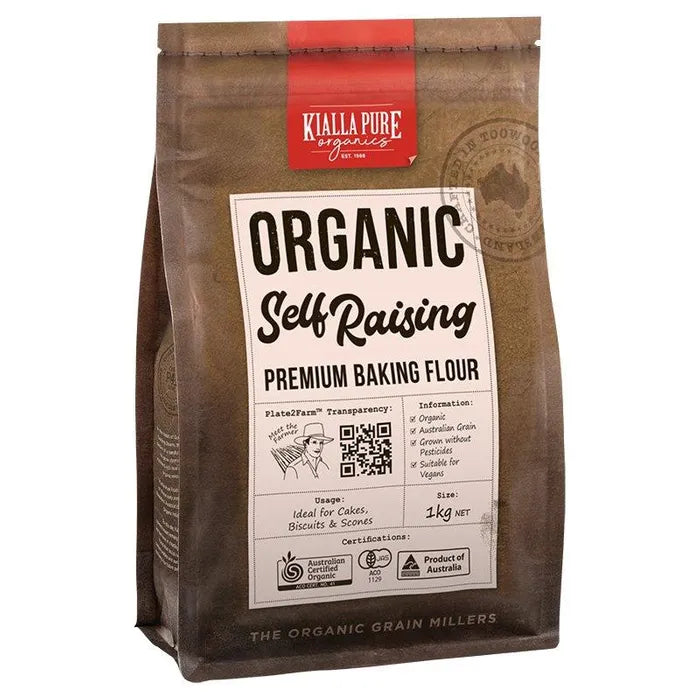 Organic Self Raising Flour - Kialla Pure - 1kg – Monika's Organics